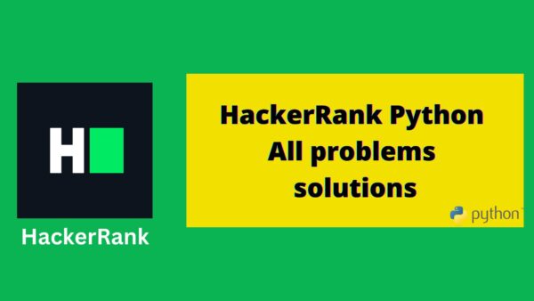 Hackerrank Python Problems Solutions Programmingoneonone